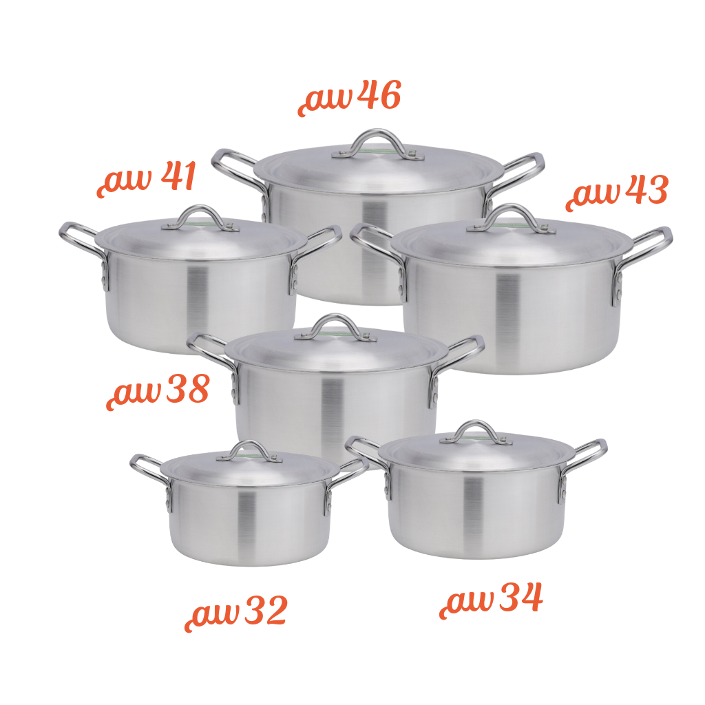 Professional Aluminium Mega Pot Set - 12 Pcs, Large Sizes Ideal for Bi ...