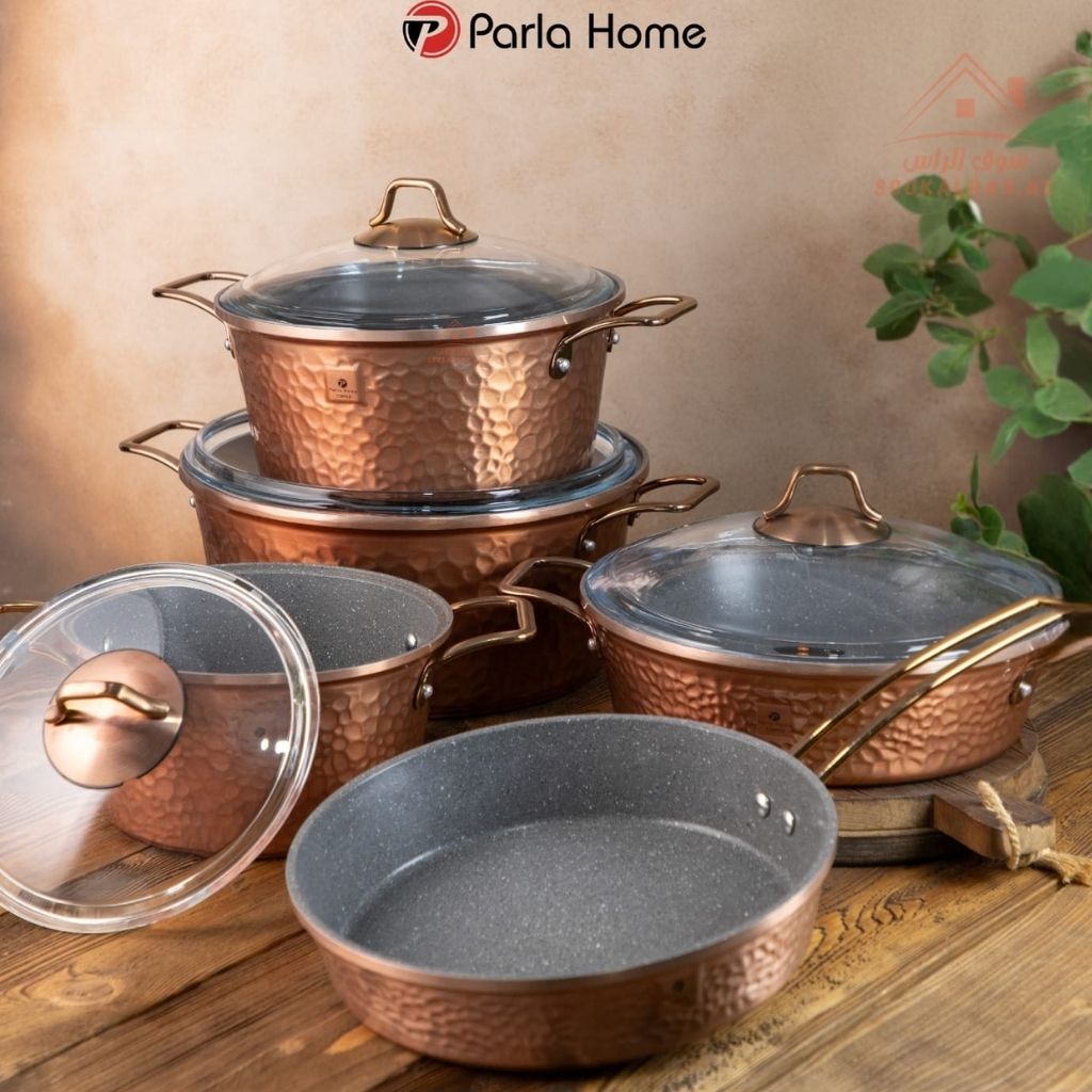 Copper Series 9-Piece Premium Granite Cookware Set | Die-Cast Aluminum ...