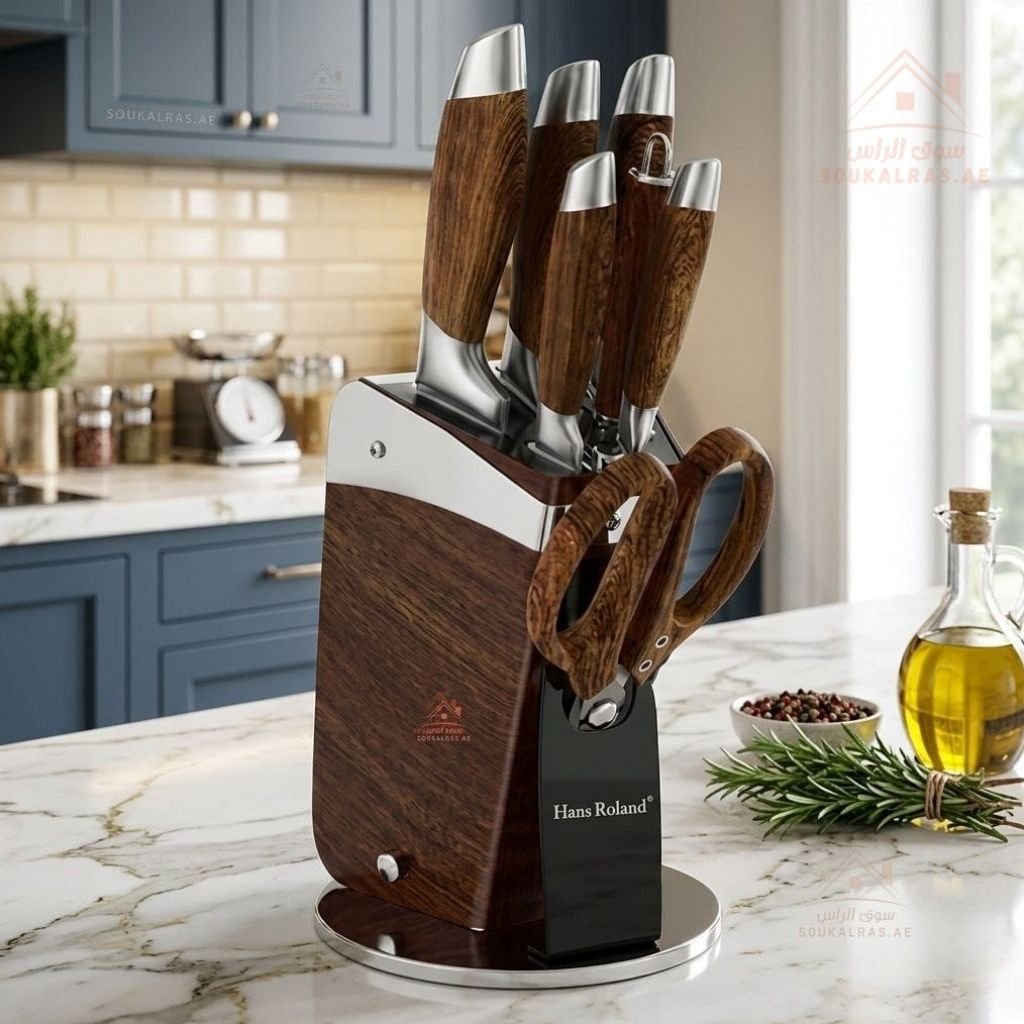 HausRoland 8-Piece Knife Block Set | Premium Stainless Steel Blades ...
