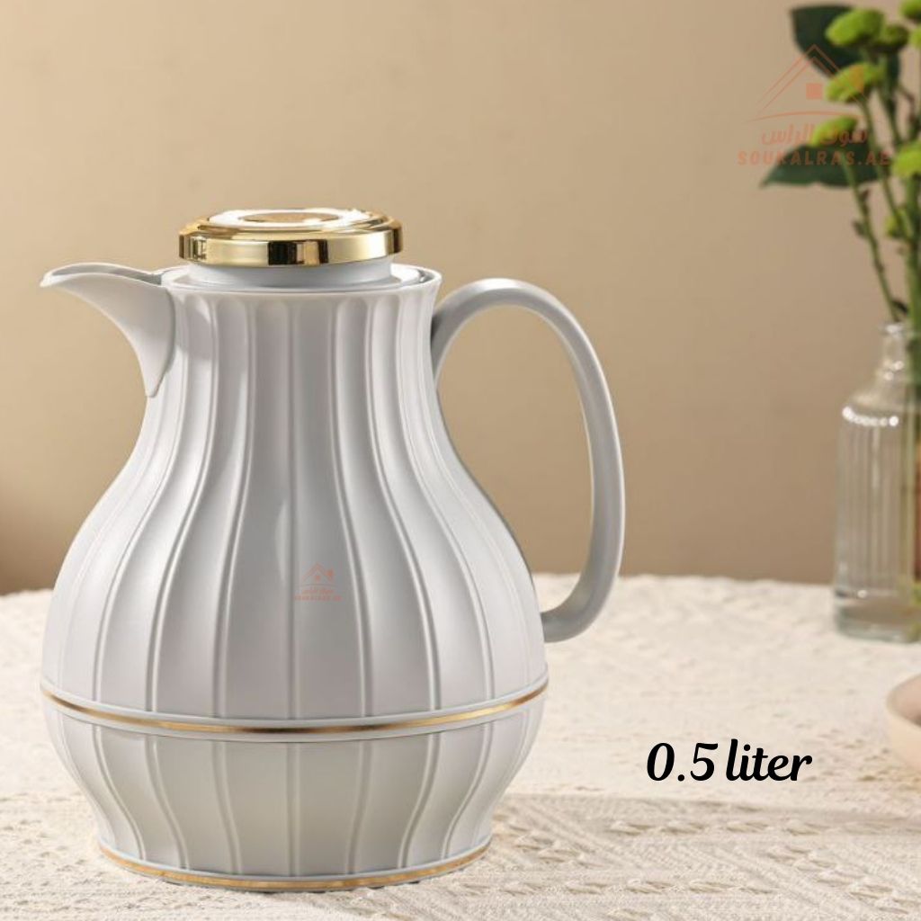 Legend 0.5L Insulated Vacuum Flask | Elegant White Coffee & Tea Thermo ...