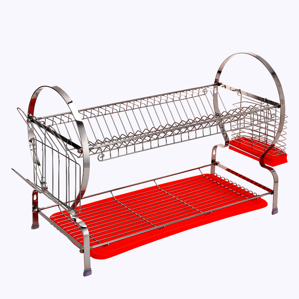 Wall Mount Dish Rack, Stainless Steel Dish Drainer 2Layer – Souk Al Ras